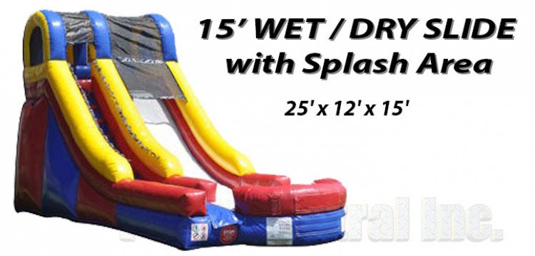 15' Summer Splashdown Water Slide - Party Central, Inc. Burlington MA